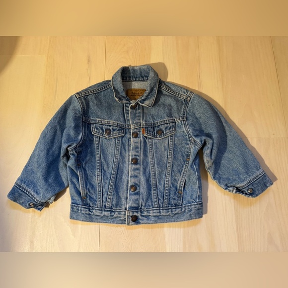 Levi's | Jackets & Coats | Vintage Little Levis Orange Tab Jean Jacket ...